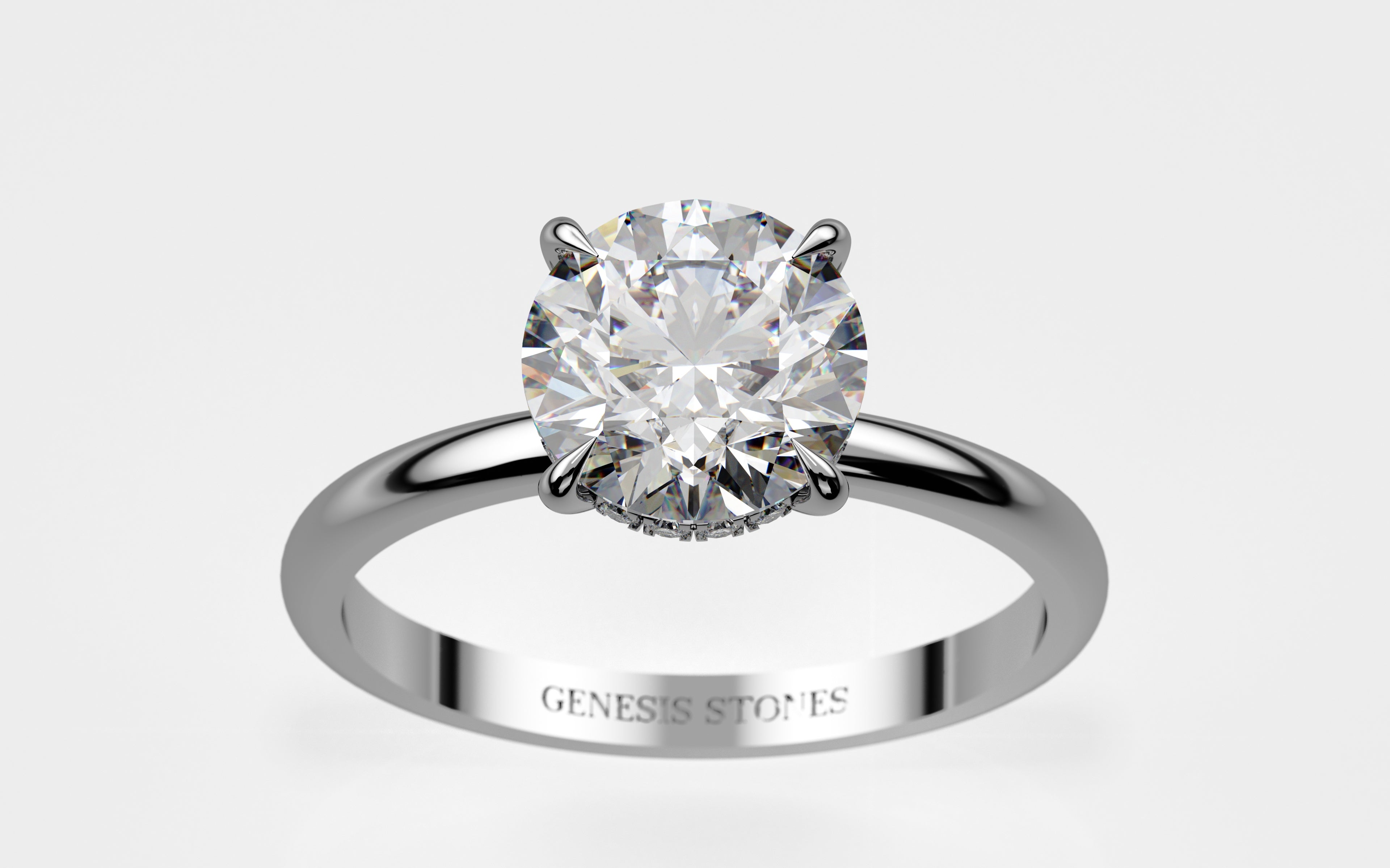 Hidden Halo Lab Diamond Engagement Ring – Genesis Stones