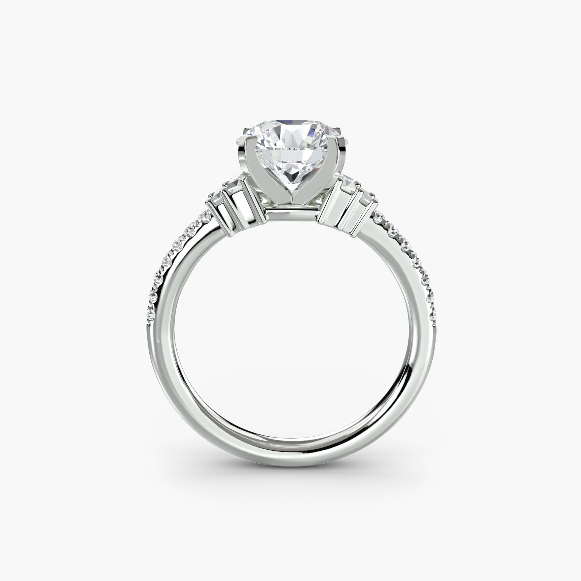 Tulum Solitaire with Pavé Setting – Genesis Stones